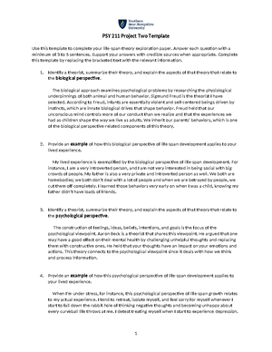 PSY 355 Module Three Activity Template completed - Respond to the ...