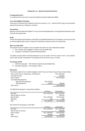 Module 11 - Net Operating Loss Carry Over - Module No. 13 – Net ...