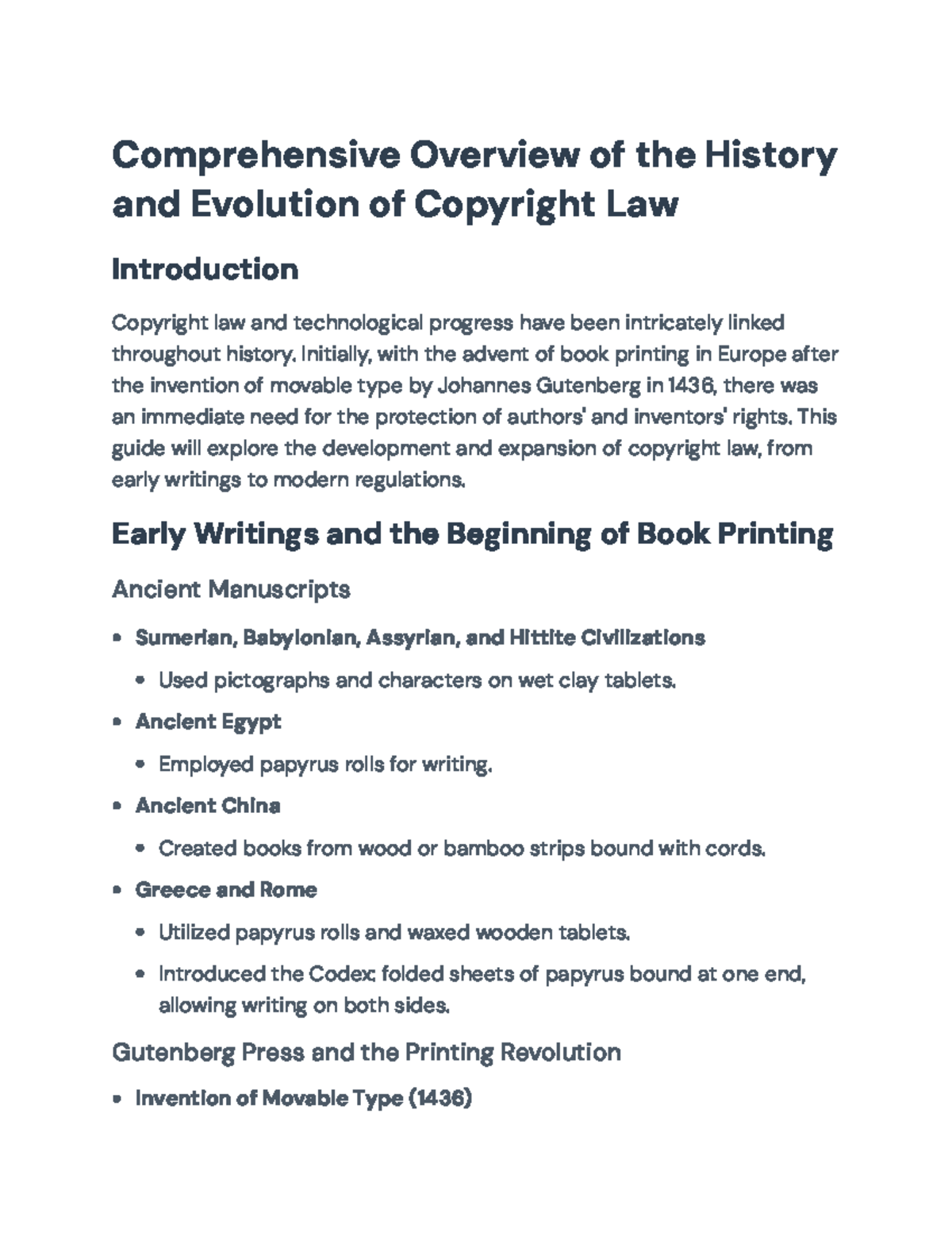 A Comprehensive Guide to the Evolution of Copyright Law - Comprehensive ...
