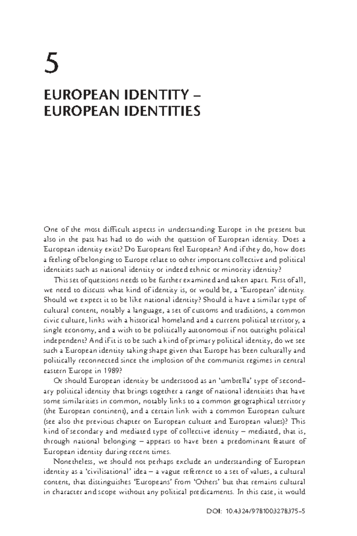European identity and its complexities: A critical examination ...