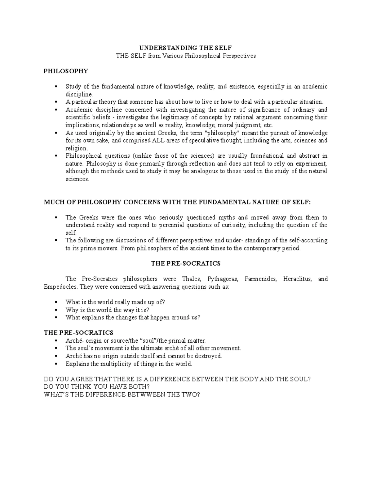 UTS- Module-1 - understanding the self - Module in GE 1 Understanding ...