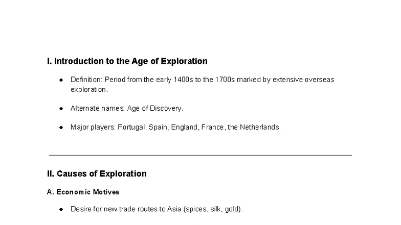 Age of Exploration: Causes, Key Figures, and Global Impacts (HIST101 ...