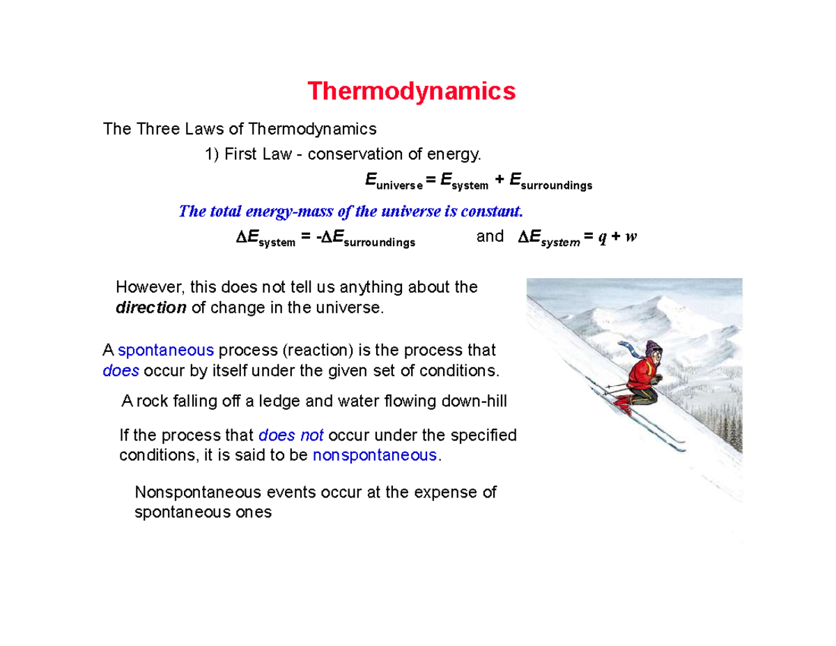 Thermodynamics Notes on Key Concepts and Laws (Ch. TH-101) - Studocu