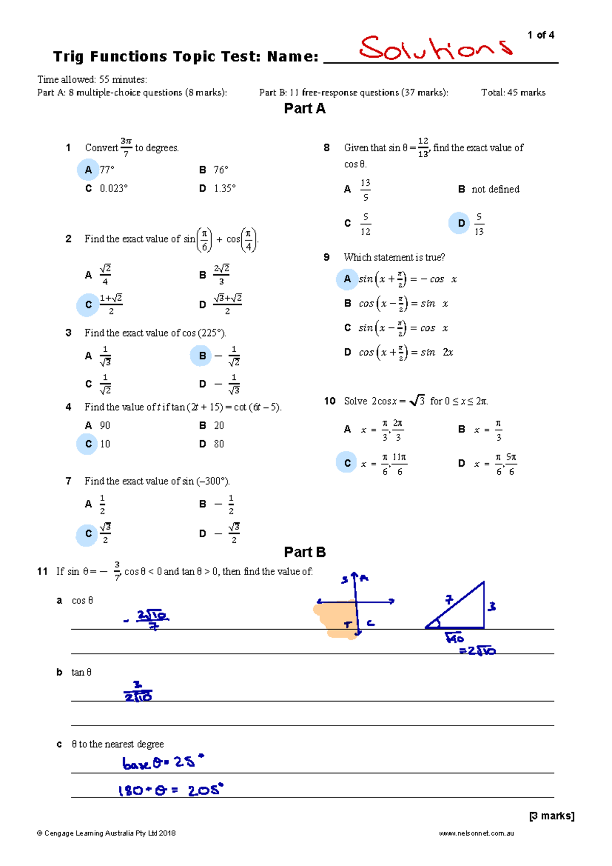 11 Adv Maths Ch11 Trig Functions Topic Test edited for syllabus ...