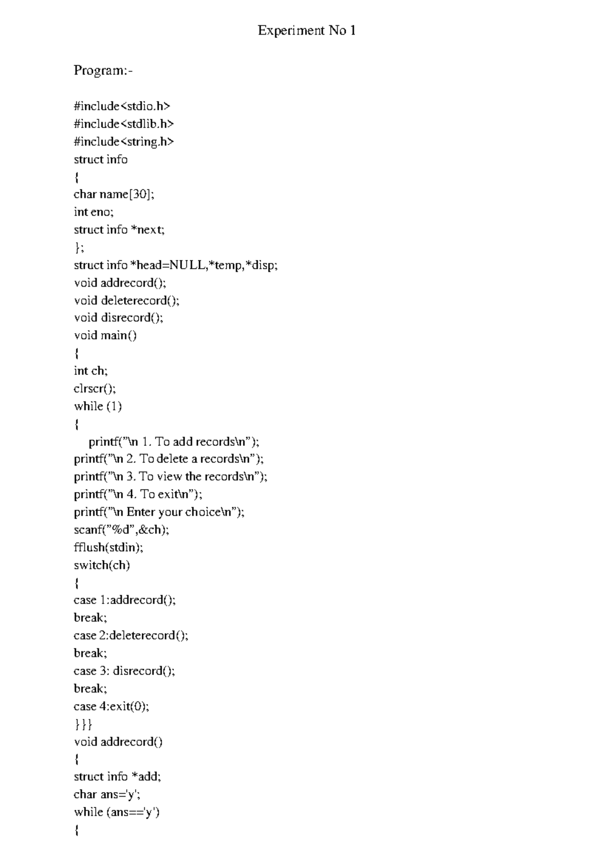 DS 1-6: Practical Experiments in Data Structures - Studocu