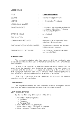 [Solved] internship report on forensic science laboratory - Forensic ...