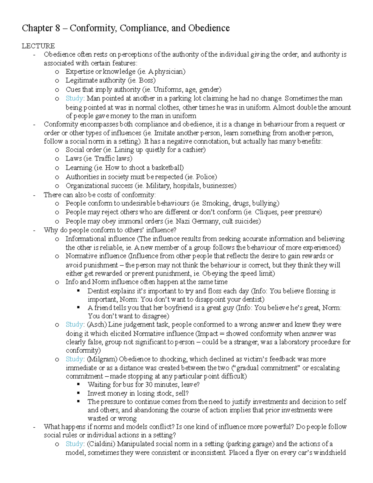 Lecture Notes Chapters 8 13 Lecture Textbook Notes Chapter 8