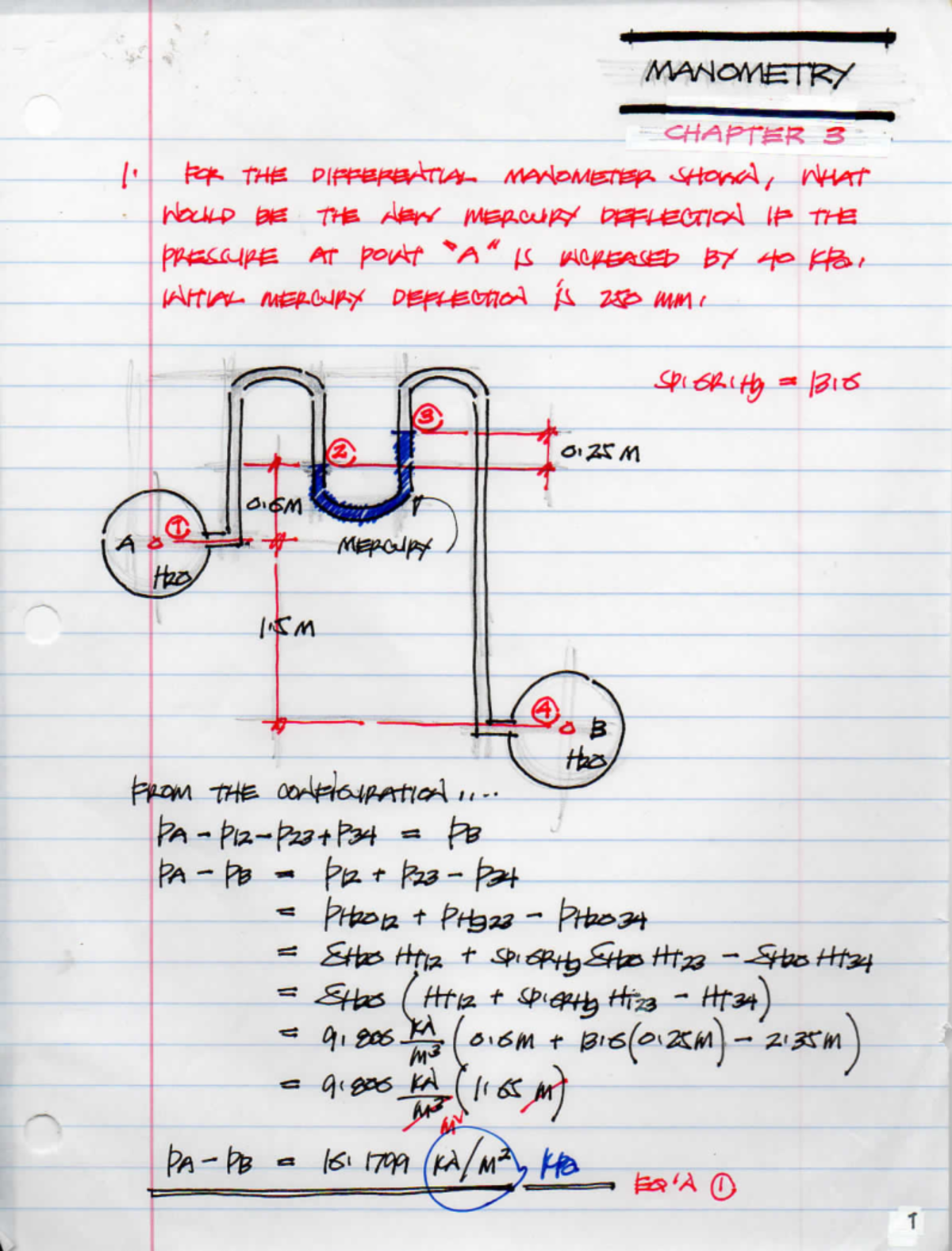 MANOMETRY CHAPTER 3: Solved Problems Review for Final Exam - Studocu