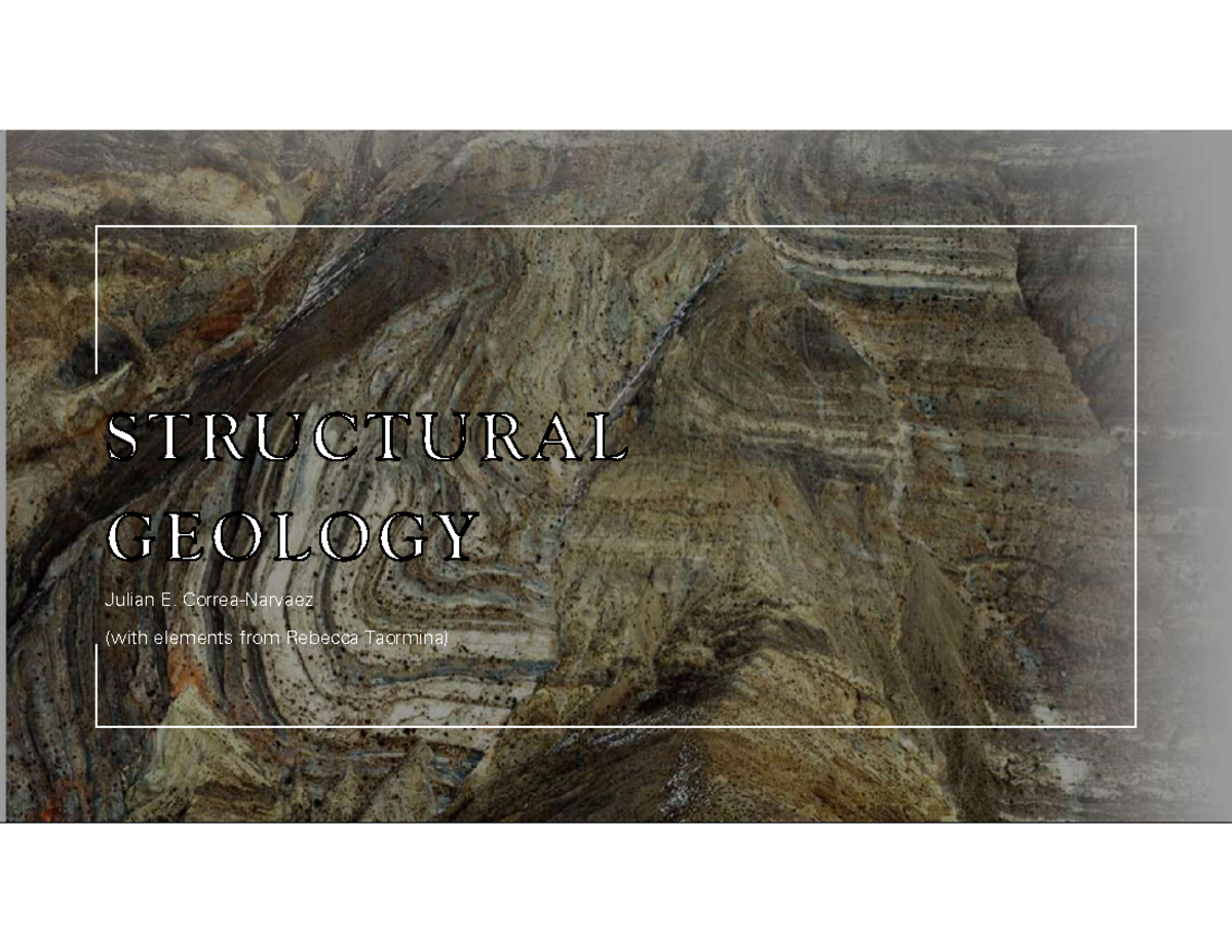 Structural Geology (GEOL 101): Key Concepts on Rock Deformation and ...