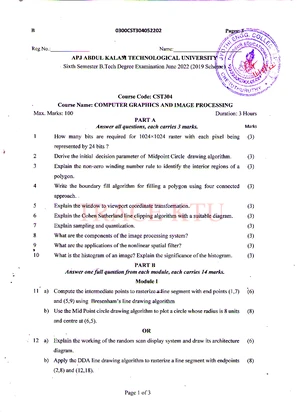 Cgip previous year questions - CST 304- COMPUTER GRAPHICS & IMAGE ...