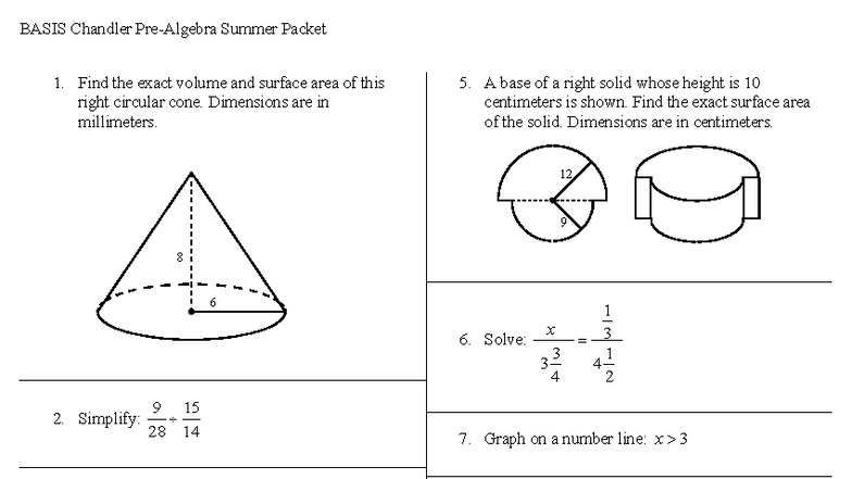 Algebra 1 Summer Packet: Comprehensive Review and Practice - Studocu