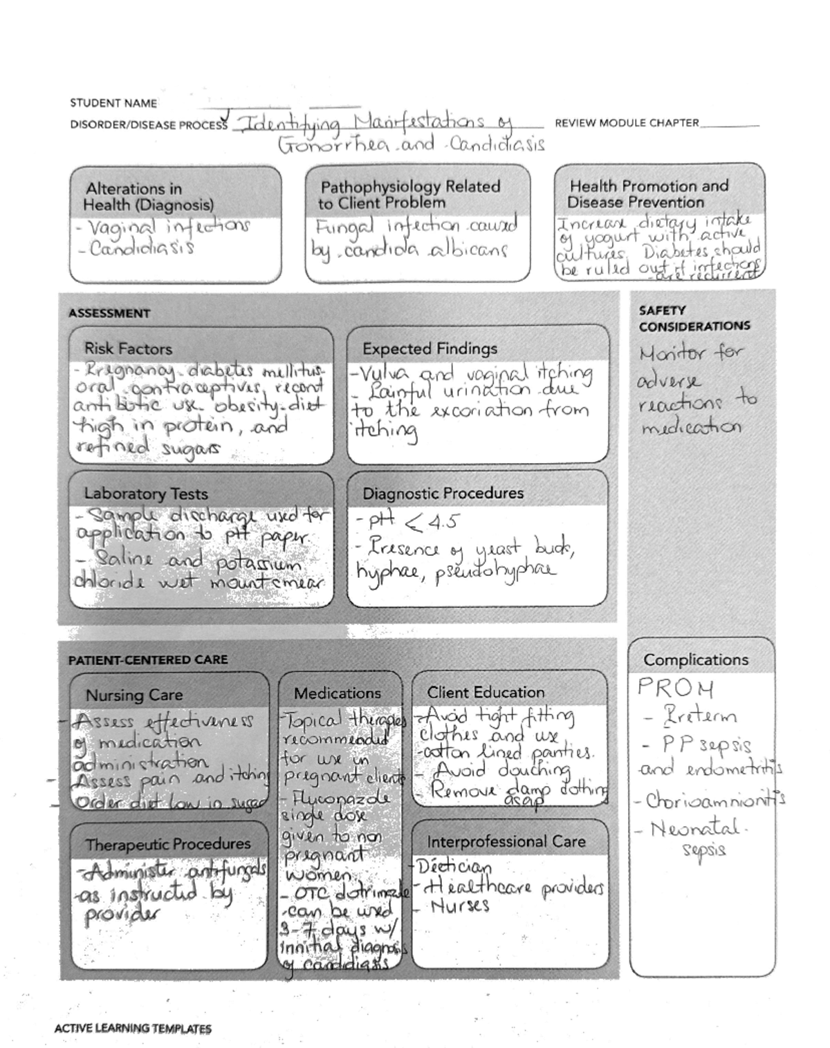 System Disorder OB - Active Learning Template Topic: Identifying ...