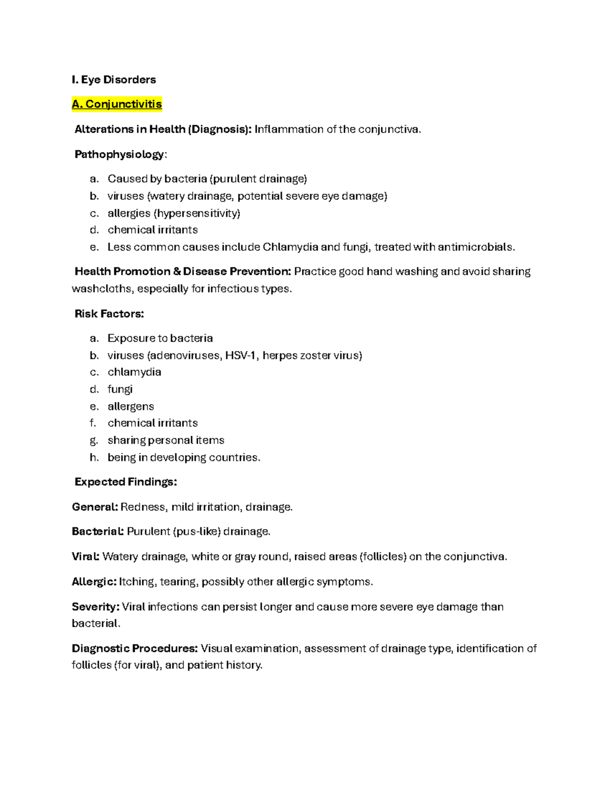Eye and Ear Disorders: Diagnosis, Care, and Management (Sensory) - Studocu