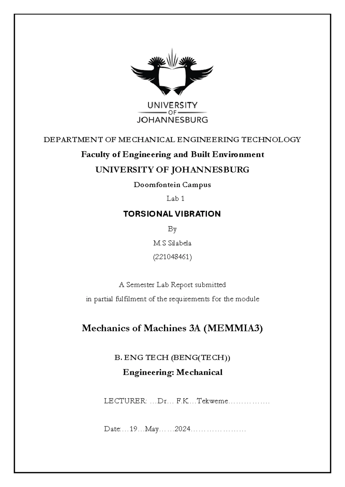 Torsional Dynamics and Pendulum Overview: Key Concepts and Applications - Studocu