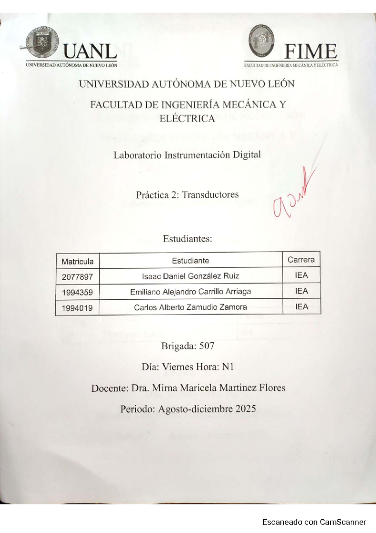 Práctica 2: Transductores en Instrumentación Digital - IEA 2025 - Studocu