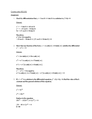 2nd order differential equations exam questions - 2 nd ORDER O.D 24 ...