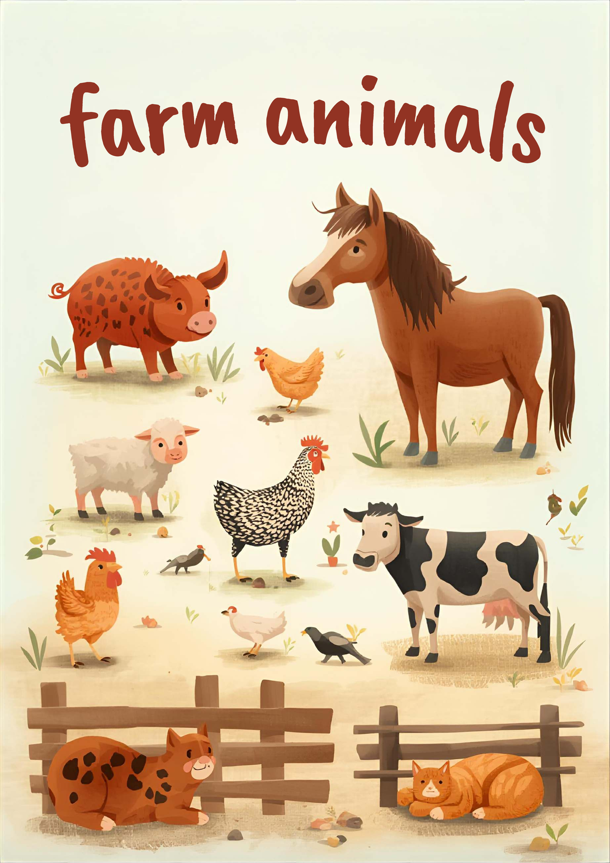 Farm Animals - Classroom poster - Education and Development - farm ...