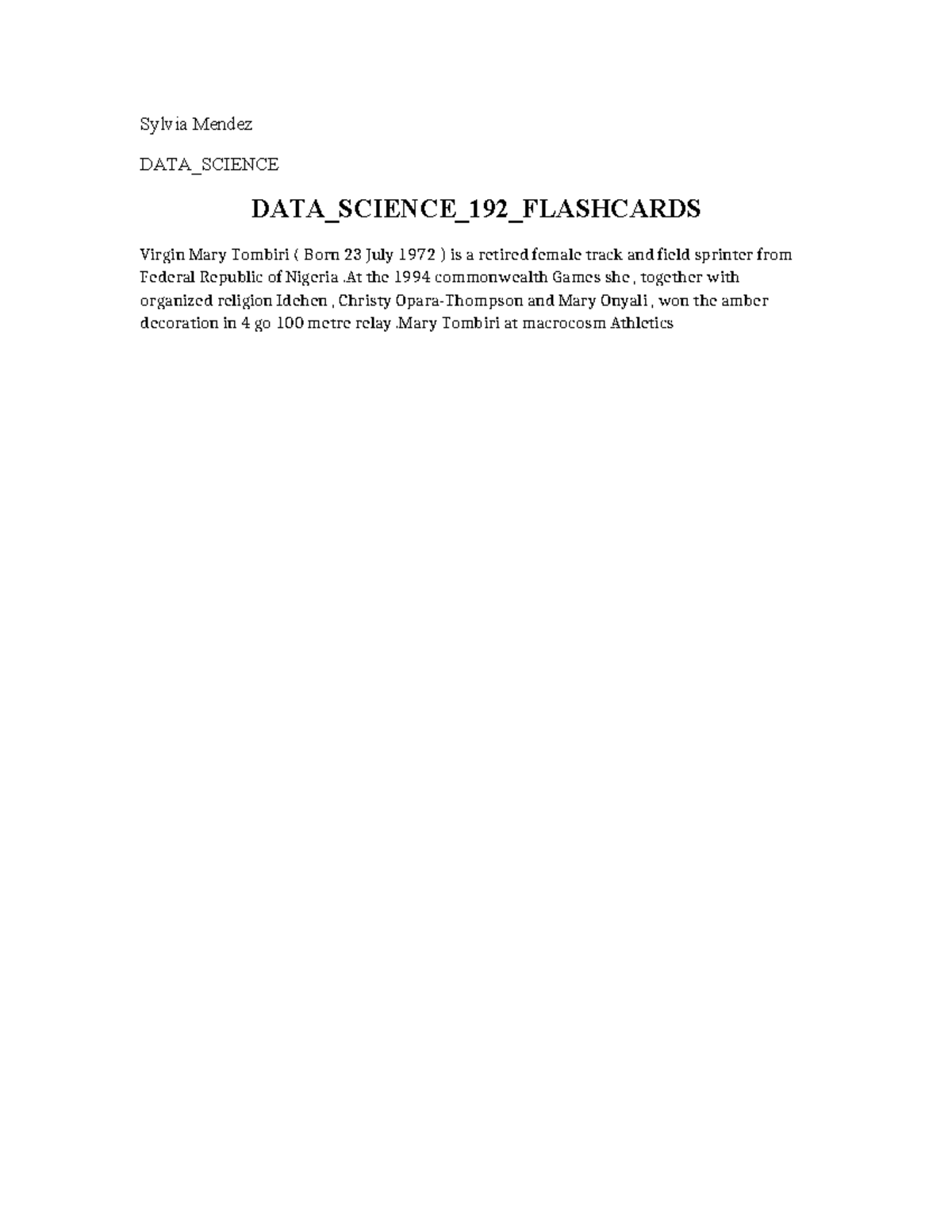 DATA Science 192 Flashcards - Computer Science - Sylvia Mendez DATA ...