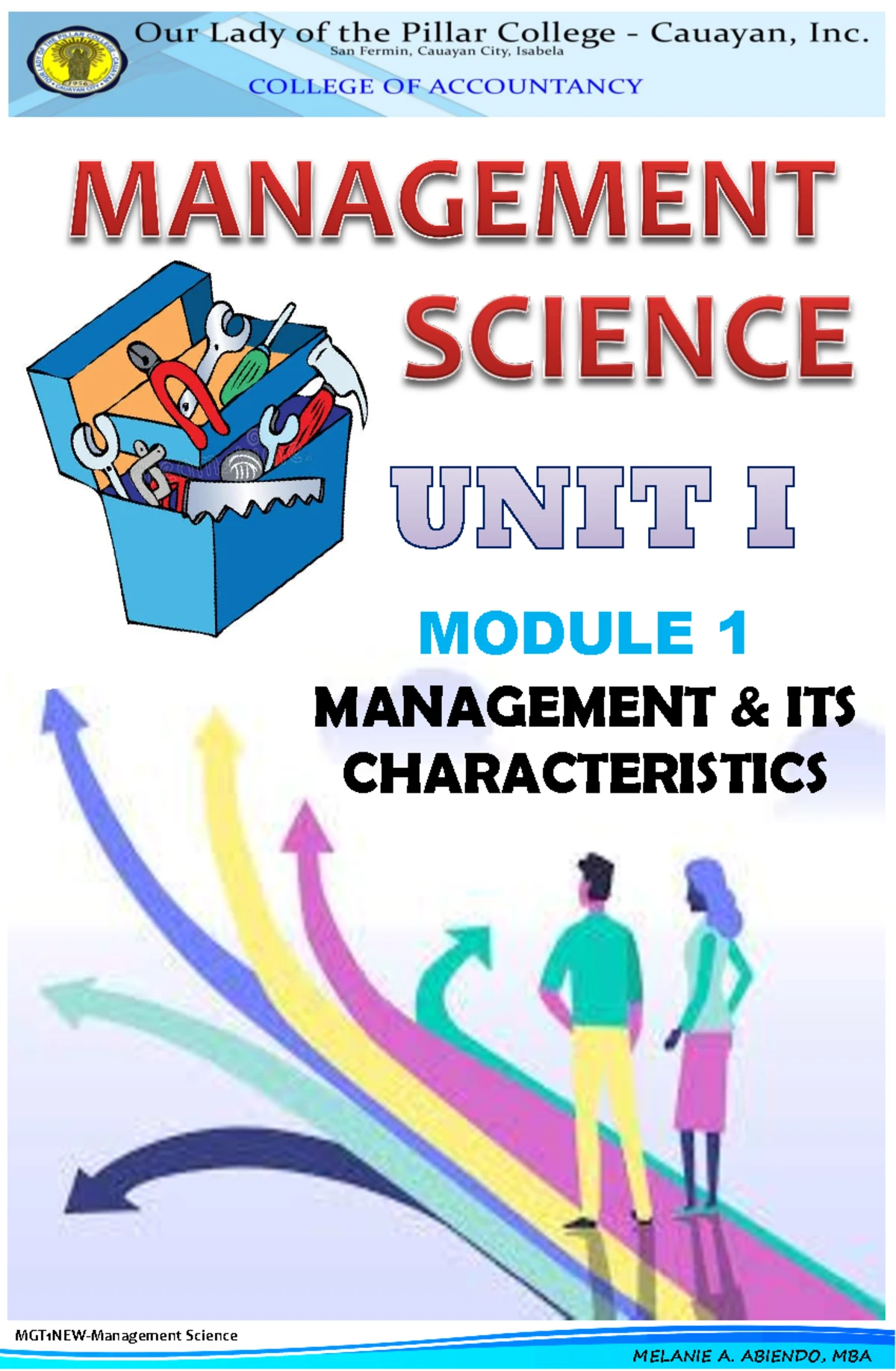 Module 1 - Management Science - MGT1NEW-Management Science MODULE 1 ...