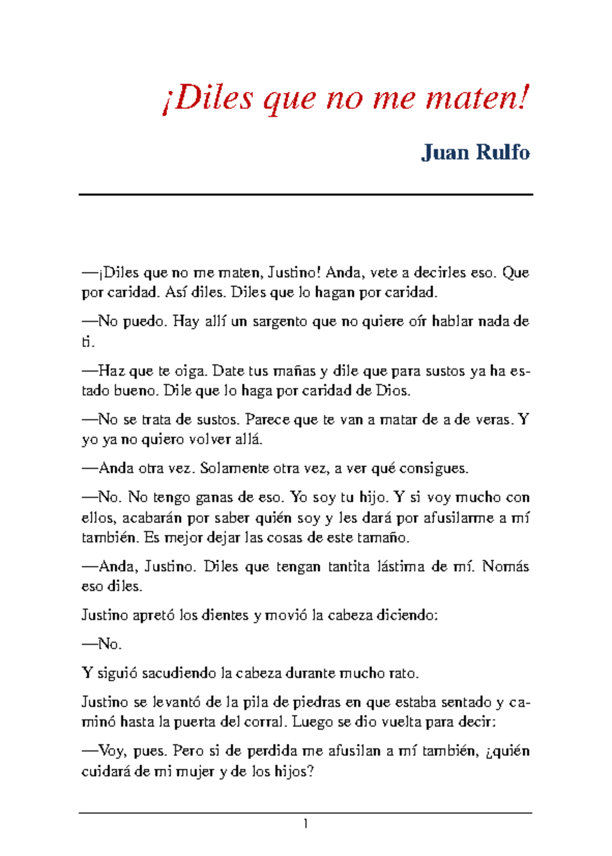 2do - Análisis y Reflexiones sobre "Diles que no me maten" de Juan ...