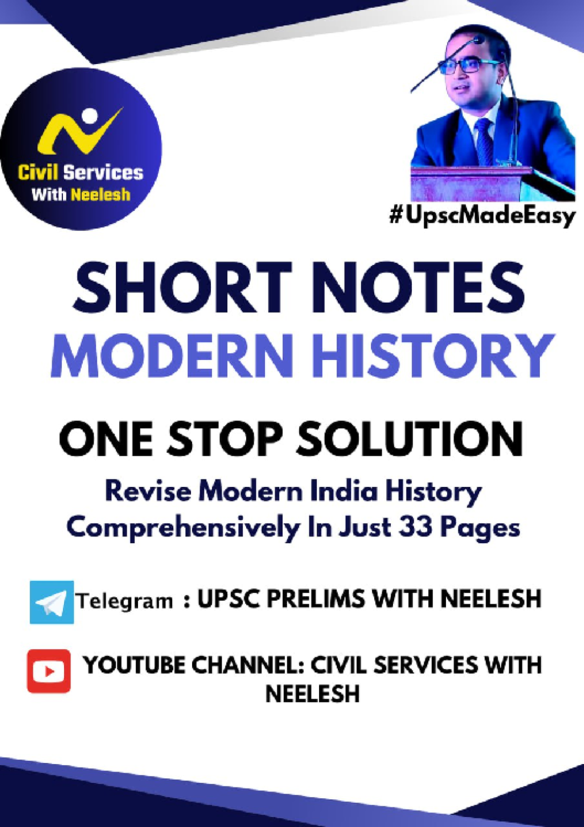 UPSC Modern History Short Notes for Comprehensive Revision - Studocu