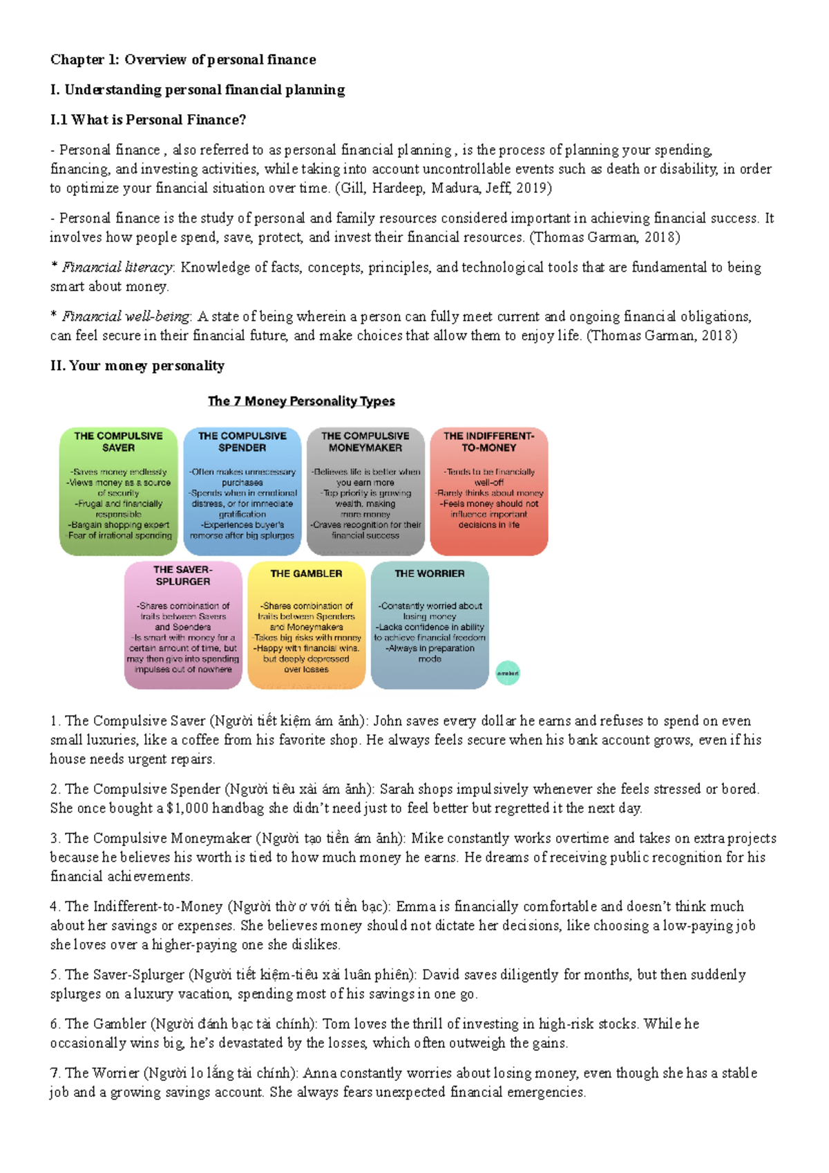 Chapter 1 Overview - Personal Finance Concepts & Money Personalities ...