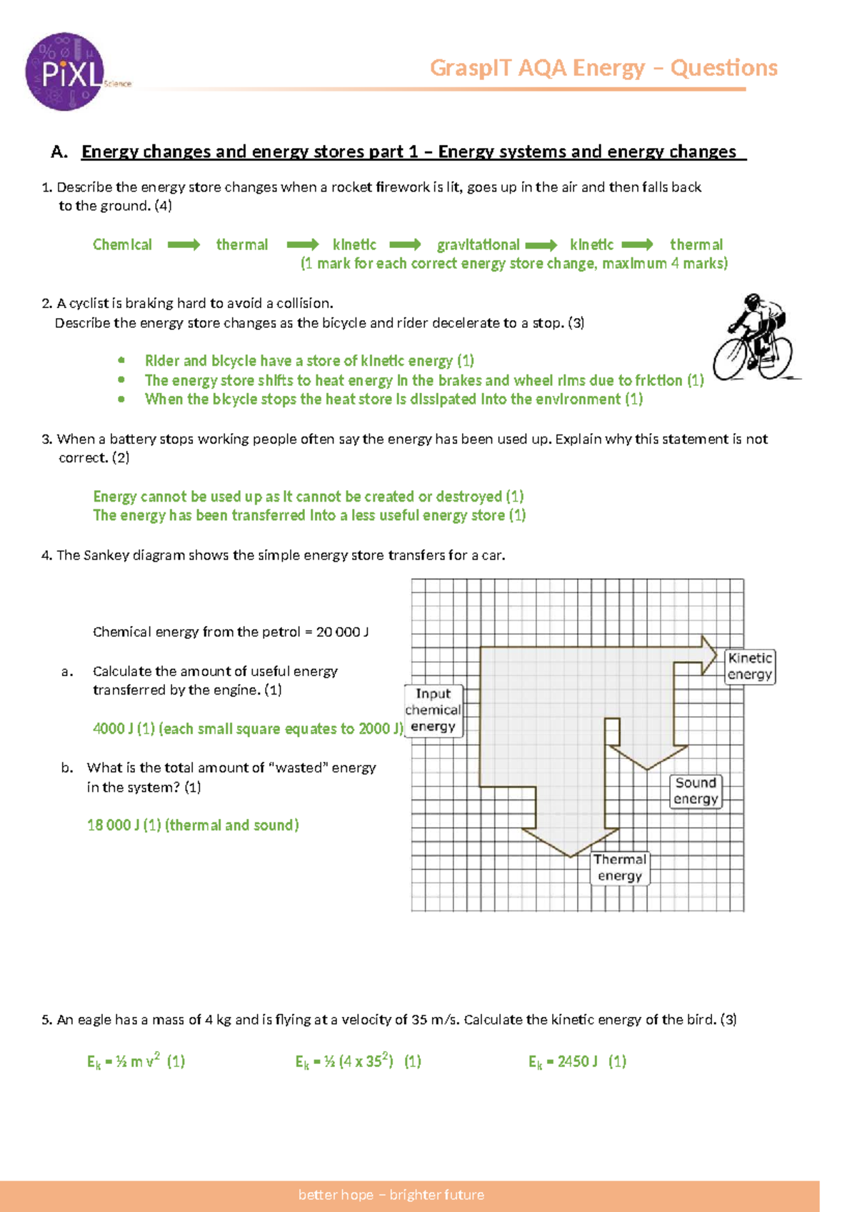 AQA Physics Energy GraspIT GCSE Exam Questions and Answers - Studocu
