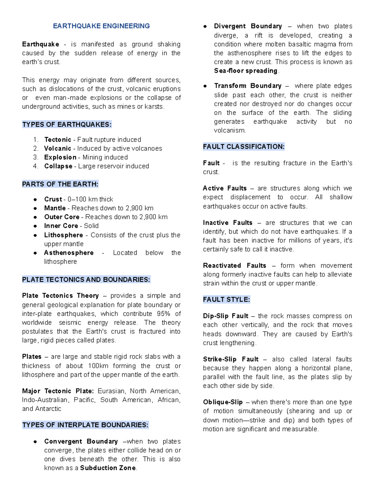 Earthquake Engineering: Understanding Seismic Activity and Hazards ...