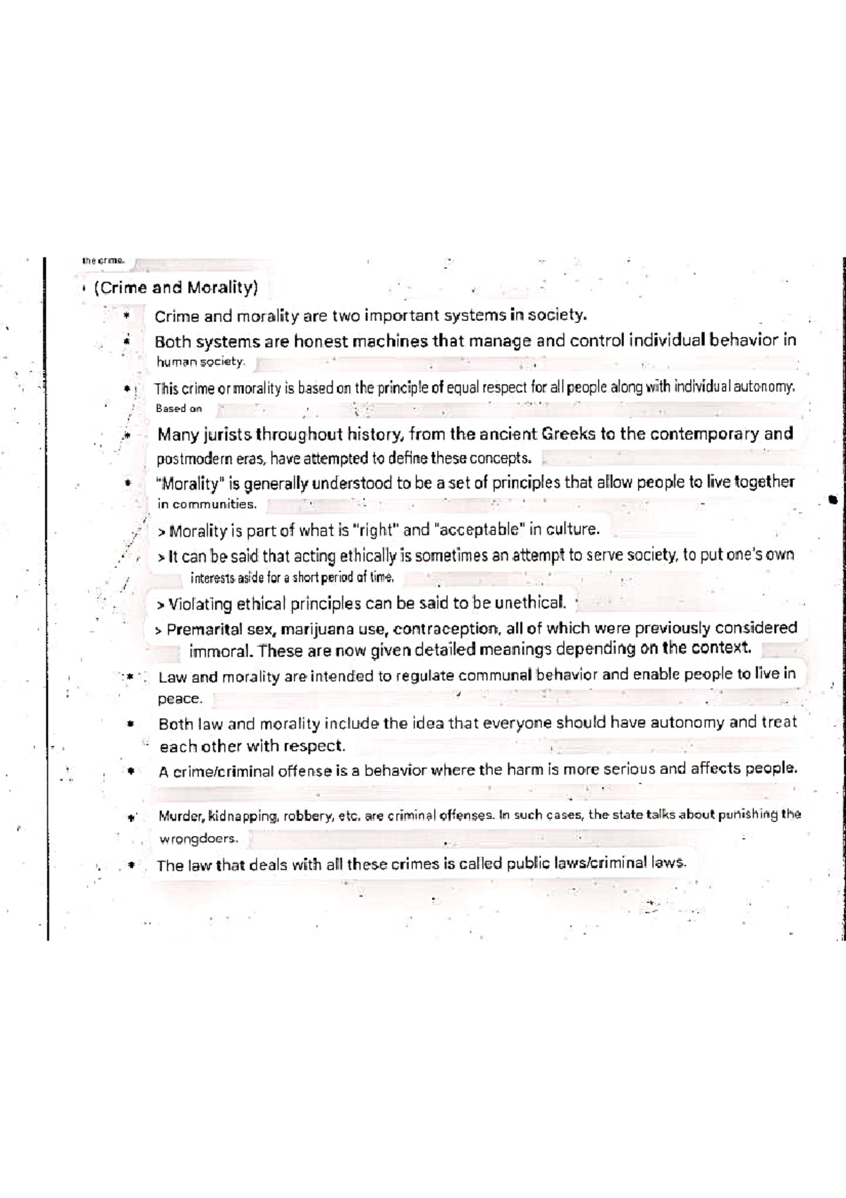 Crime and Morality: Analyzing Their Interplay and Differences - Studocu