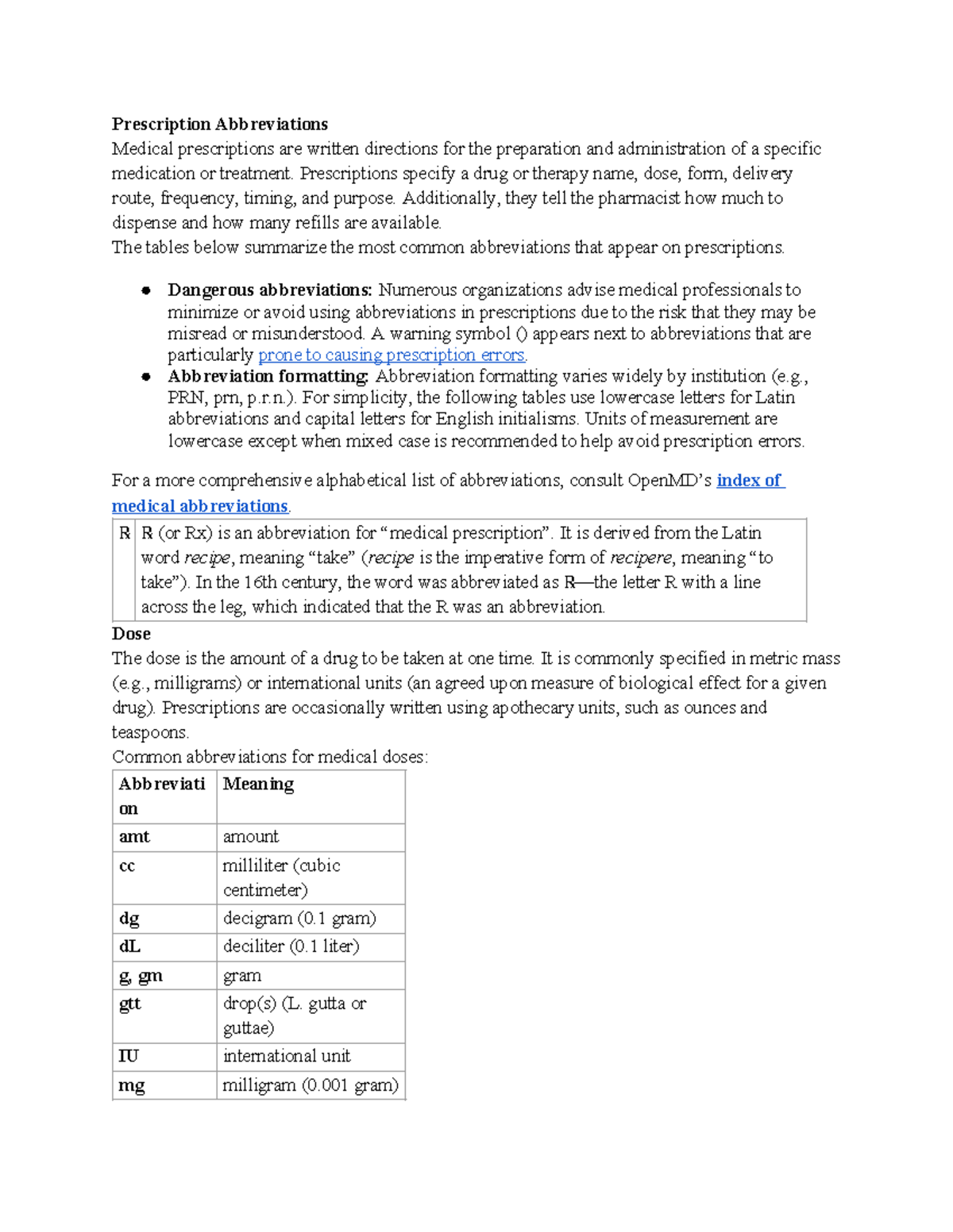 Prescription Abbreviations: Understanding Medical Directions and Risks ...