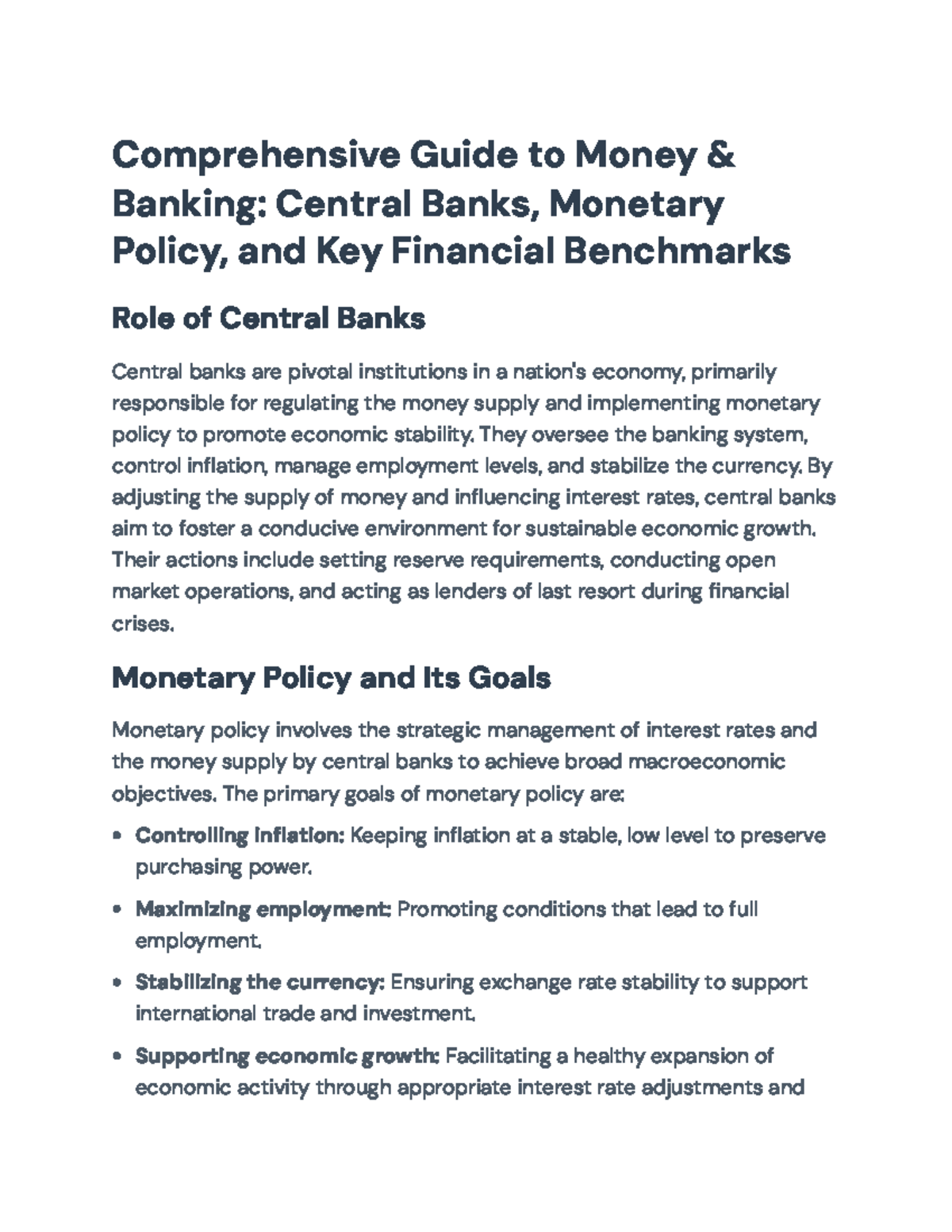 Monetary Policy & Banking: Central Banks, Tools, and LIBOR Transition ...