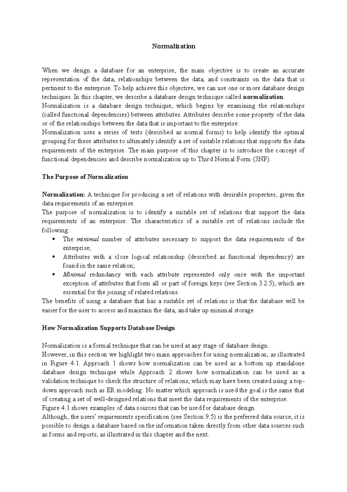 Normalization - Lecture notes for students - Normalization When we ...