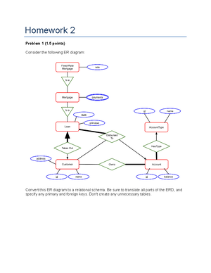 Problem 2 Schema - CS 465 Homework 2 Problem 1 (1 points) Consider the ...