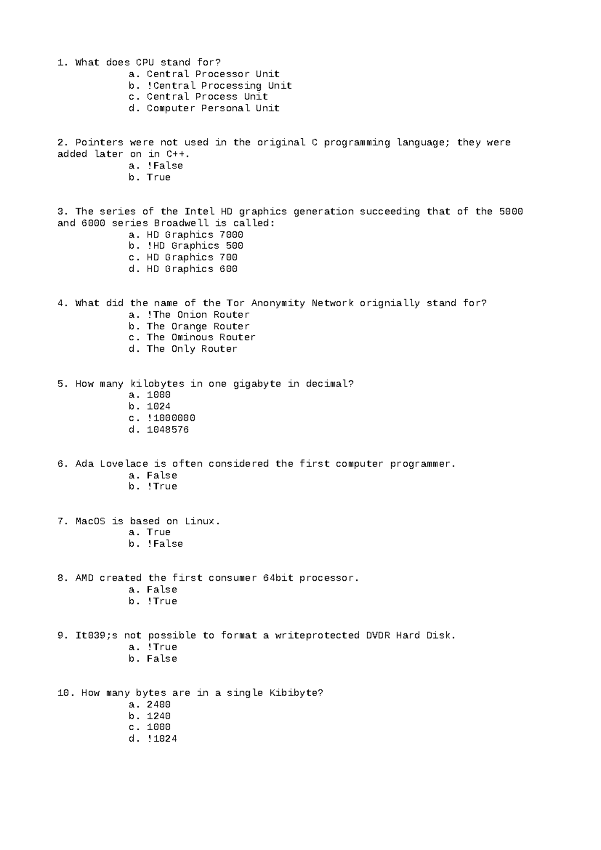 JOUR333 Editorial Winter 2022 8 - What does CPU stand for? a. Central ...