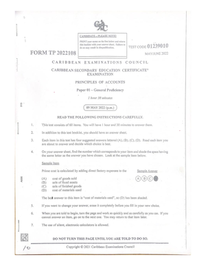 2023 Jan CSEC POA P2 - poa paper 2 2023 january - InnAcc 1 - Studocu