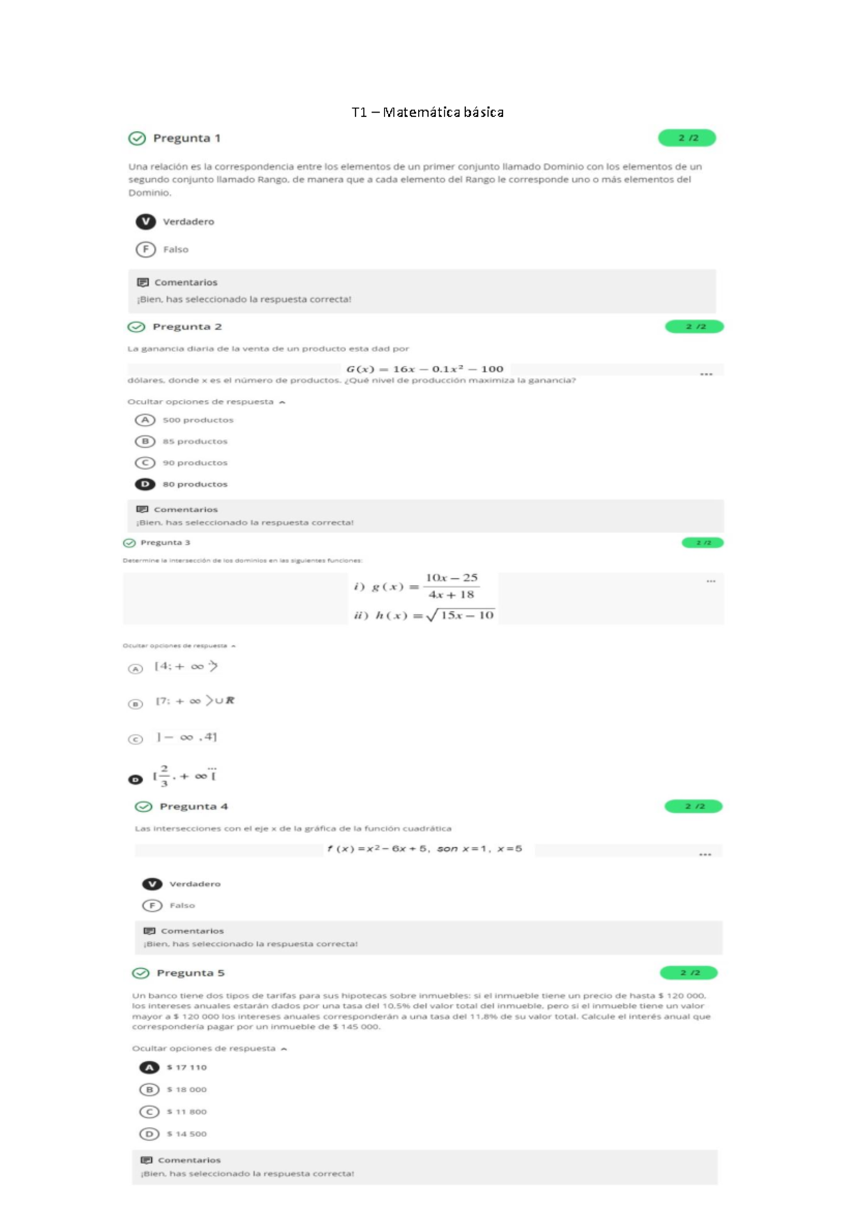 T1 - Examen de Matemática Básica UPN - Studocu