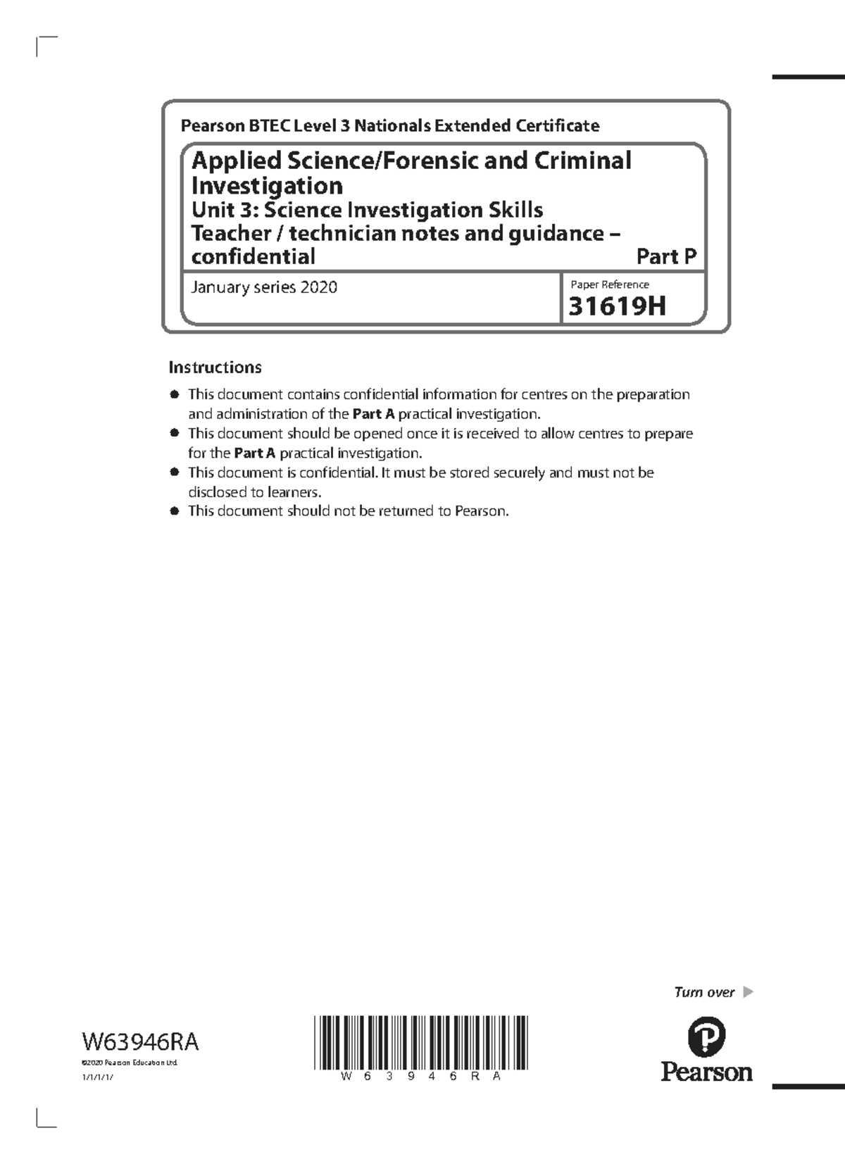 Applied Science Unit 3: Practical Investigation Guidance - Jan 2020 ...