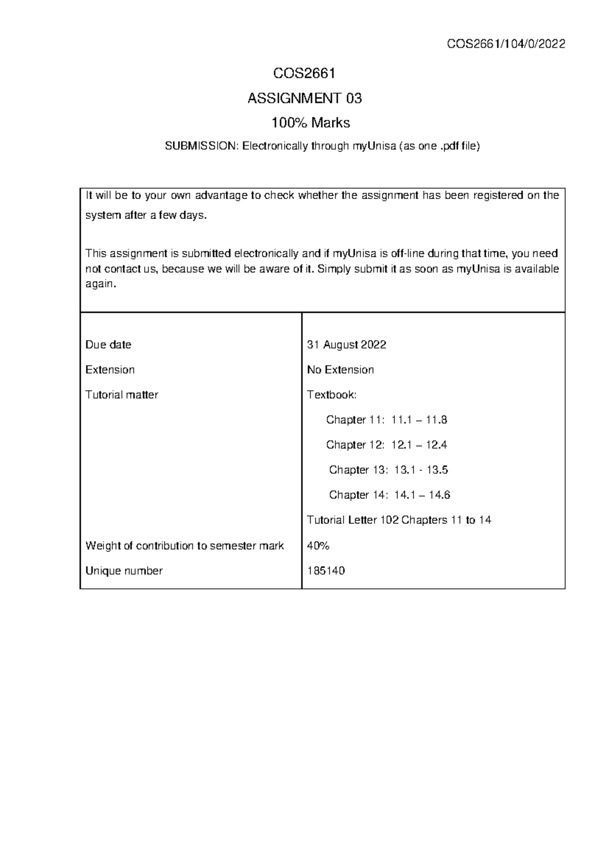 COS2661 Assignment 3 2022: Logic and Formal Proofs - Studocu