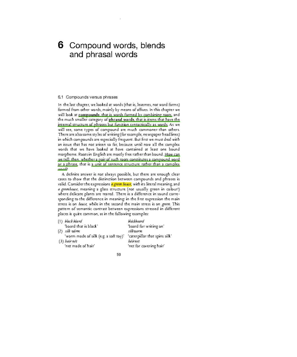 Chapters 69-140 - Morphology Study Notes on Compound Words - Studocu