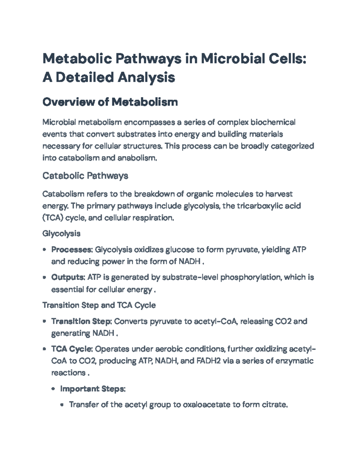 Metabolic Pathways in Microbial Cells: Detailed Insights and Functions ...
