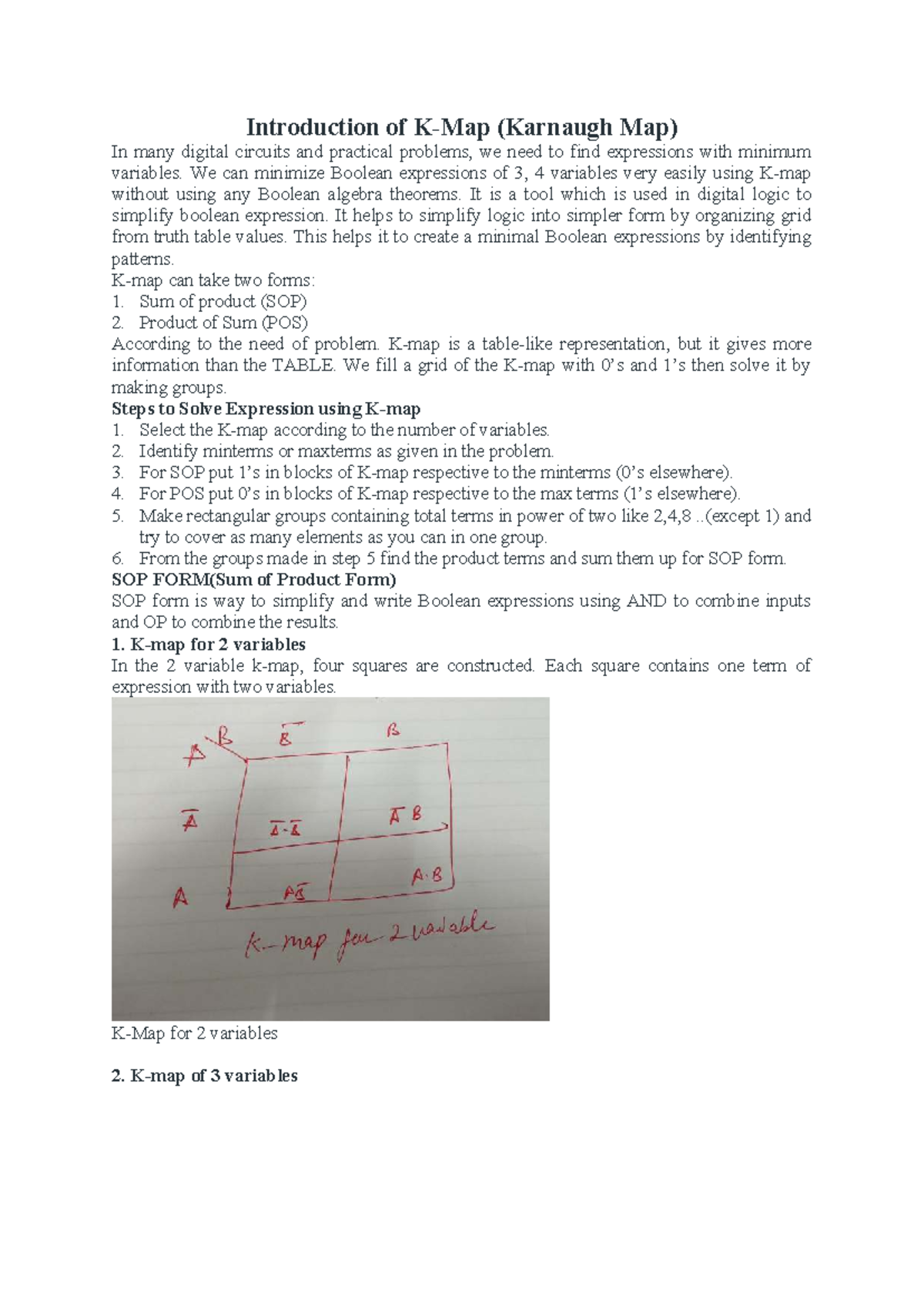 KCS 101: Introduction to Karnaugh Map (K-Map) Simplification Techniques - Studocu