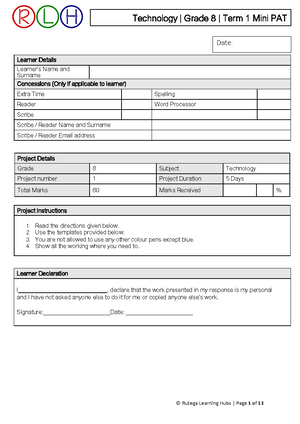 Information Technology PAT GR 12 2025 Eng - INFORMATION TECHNOLOGY ...