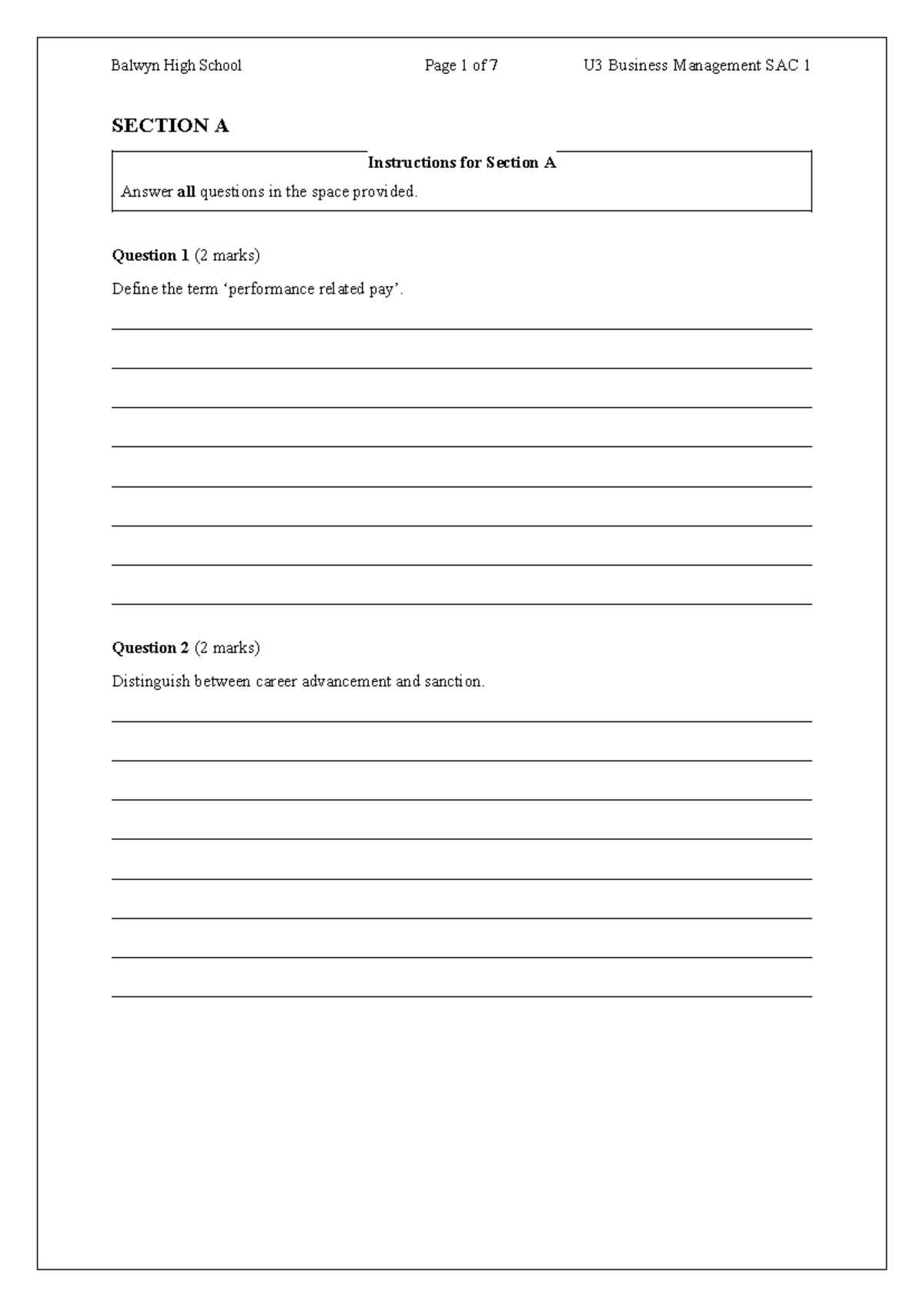 U3 Business Management SAC 1: Motivation Theories & Case Studies - Studocu