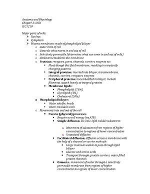 A&P 1 Exam 1 Study Guide - Subject of Anatomy and Physiology: Anatomy ...