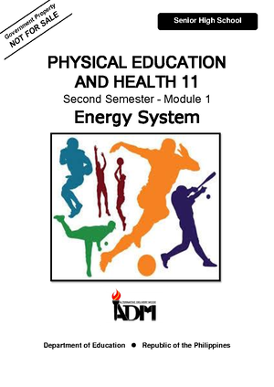 Physical Education grade 11 SECOND SEMESTER - SENIOR HIGH SCHOOL ...