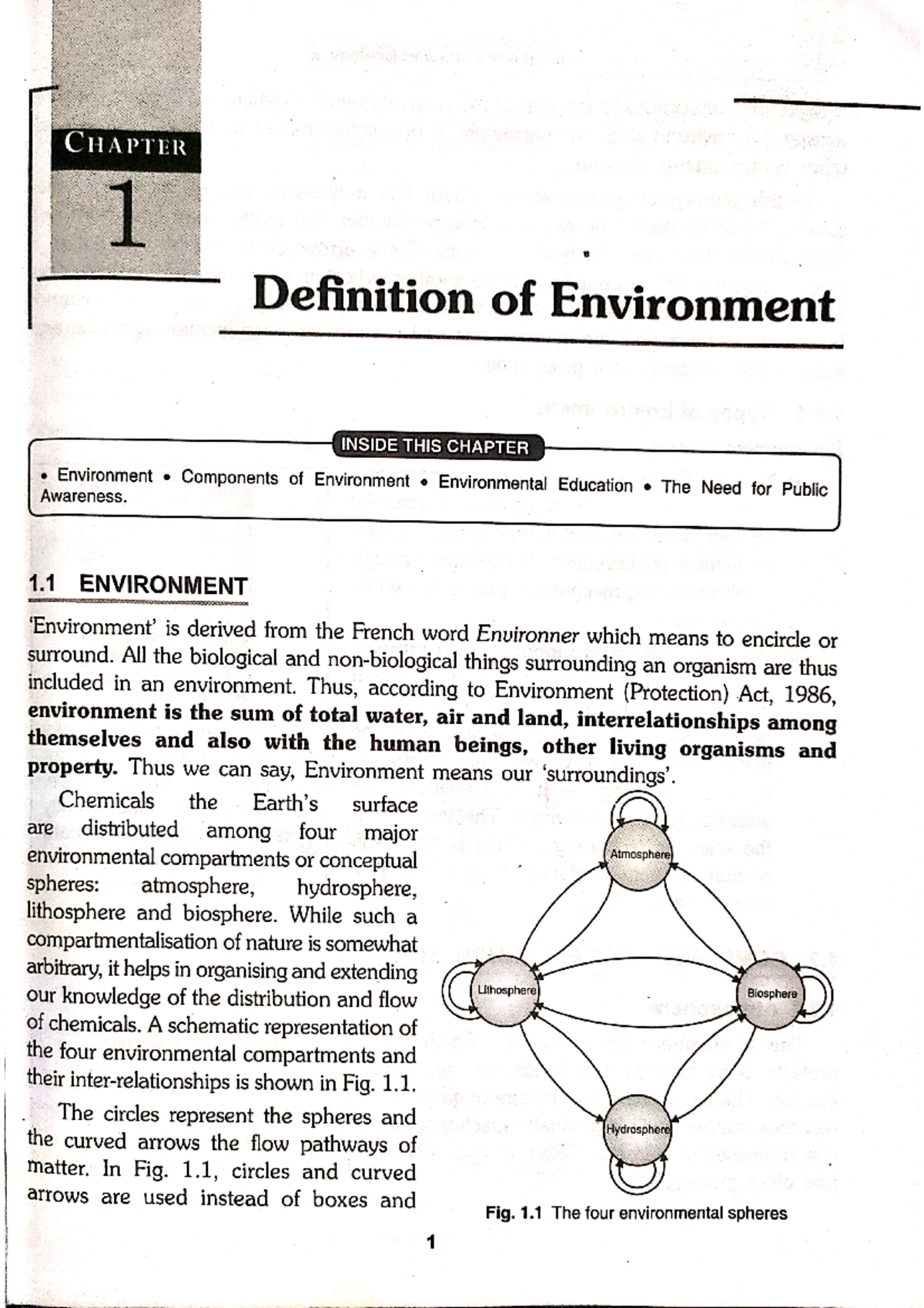 Ecology Chapter 1: Understanding the Environment and Its Components ...
