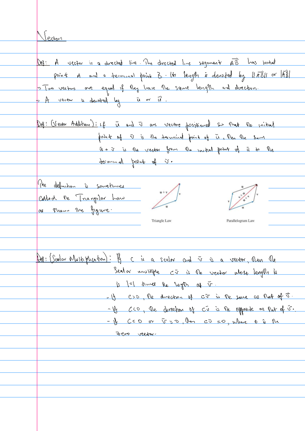 Lecture 12 - Vectors: Understanding Direction and Length - Studocu