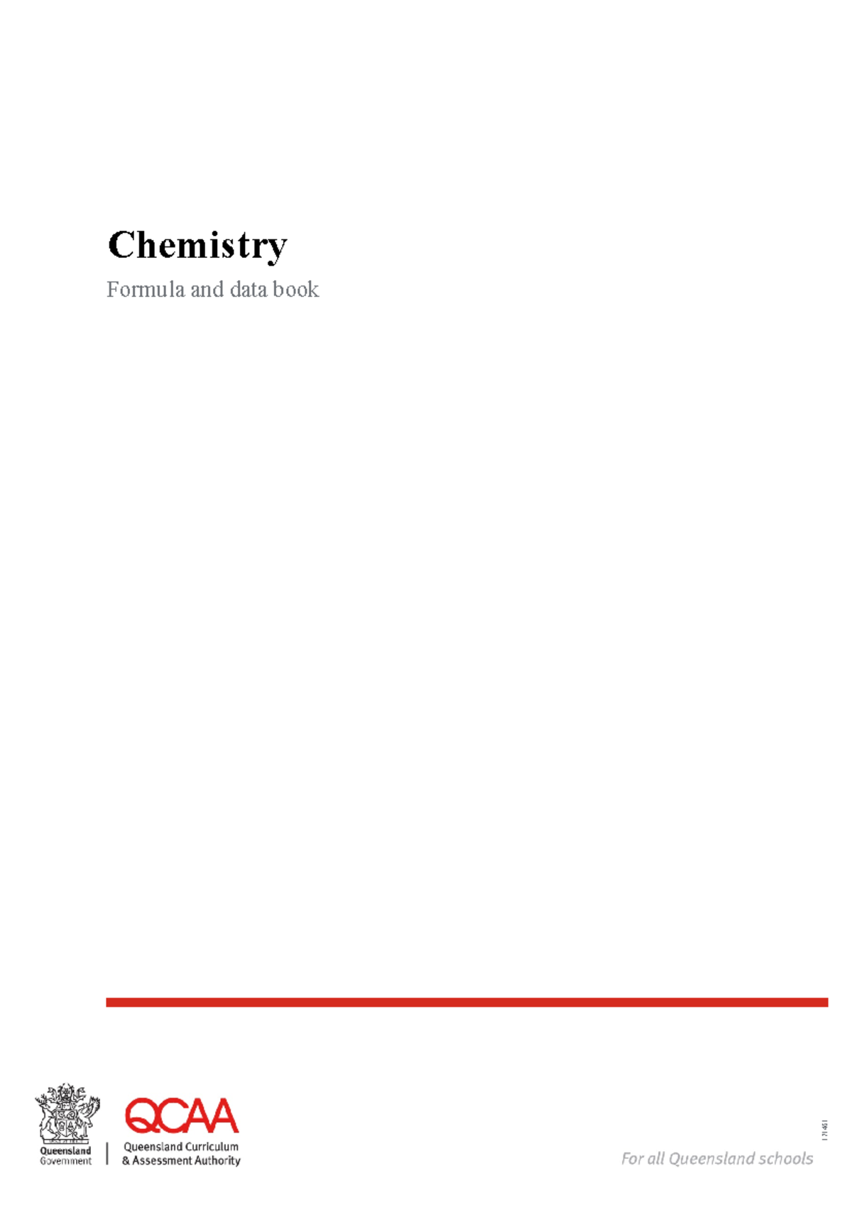 Chemistry 171461 Formula and Data Booklet v1.3 - Studocu