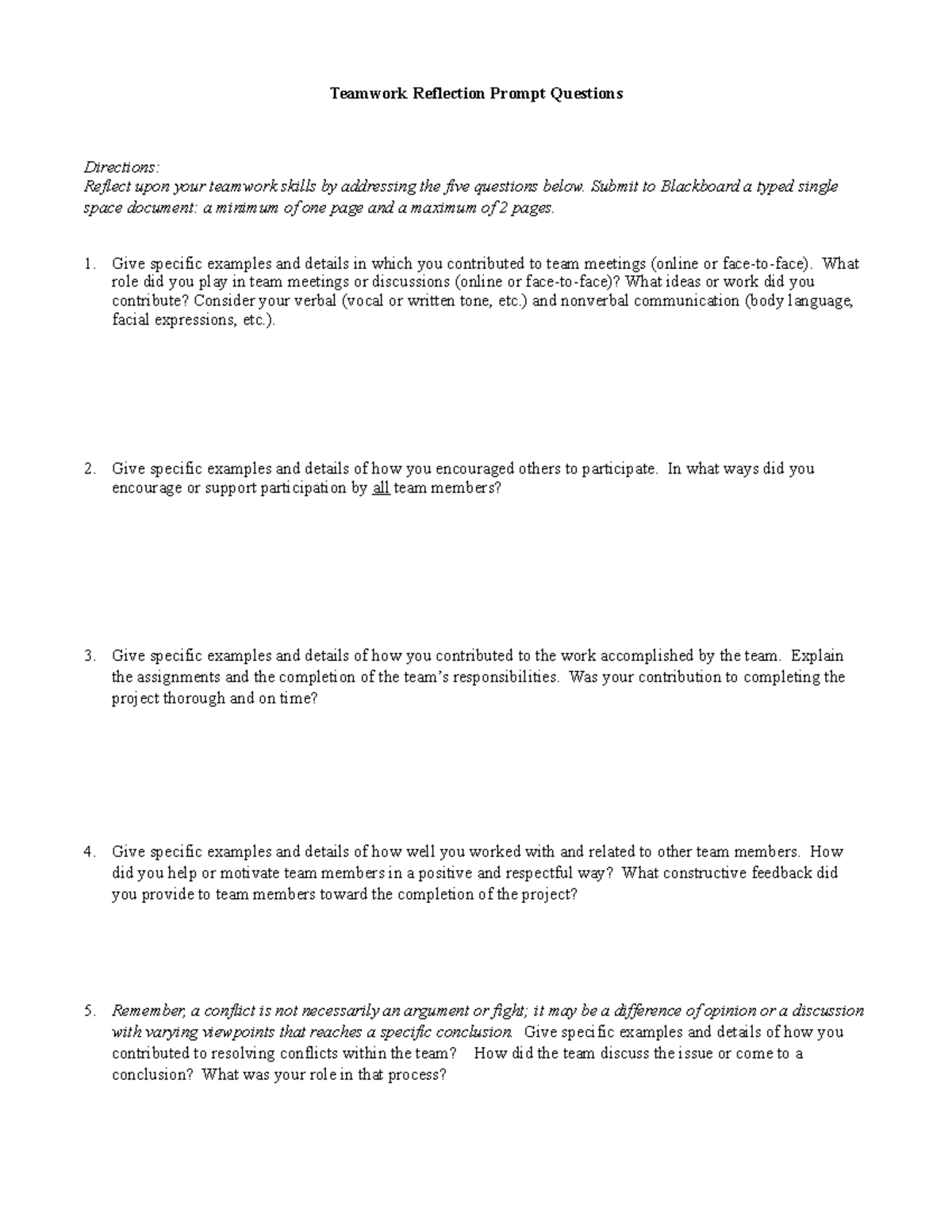 Teamwork Reflection - Dem Dones Common Assignment - Teamwork Reflection ...