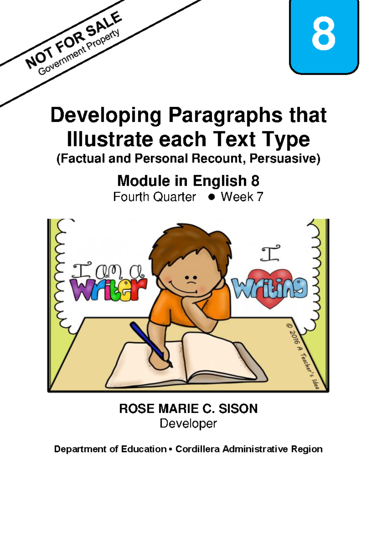 Engl8 Q4 W7 Writing Paragraphs for Different Text Types: Facts ...